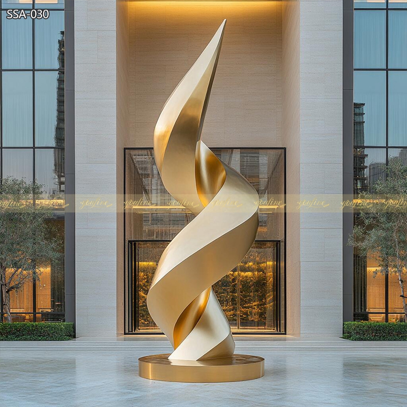 Modern Stainless Steel Luxury Sculpture for Real Estate SSA-030