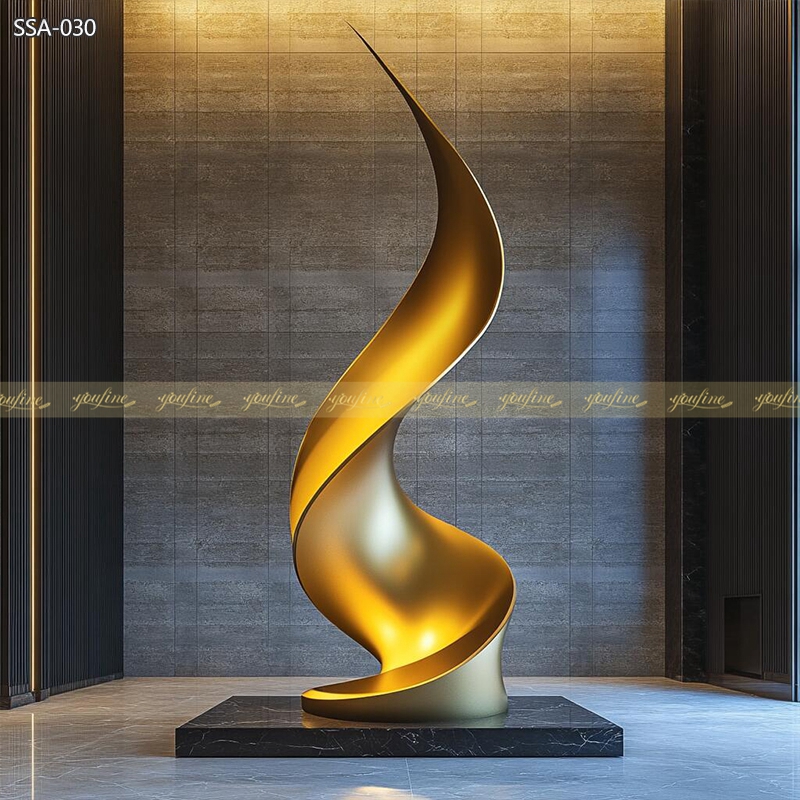Modern Stainless Steel Luxury Sculpture for Real Estate SSA-030