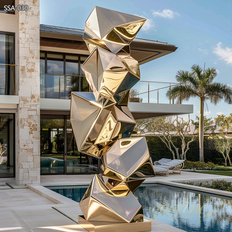 Modern Stainless Steel Luxury Sculpture for Real Estate SSA-030
