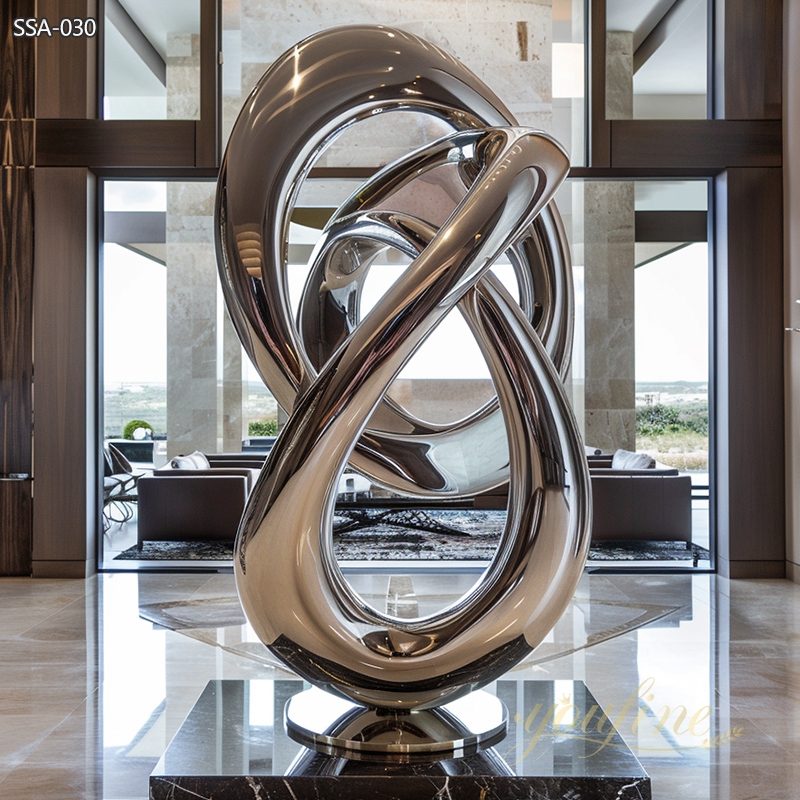 Modern Stainless Steel Luxury Sculpture for Real Estate - YouFine