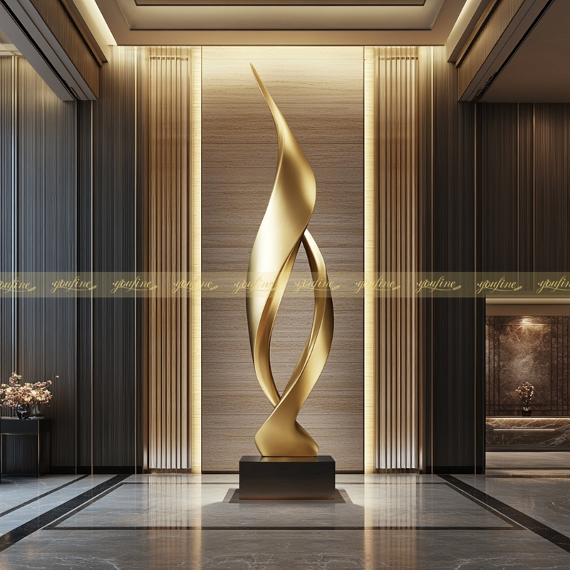 Modern Stainless Steel Luxury Sculpture for Real Estate SSA-030