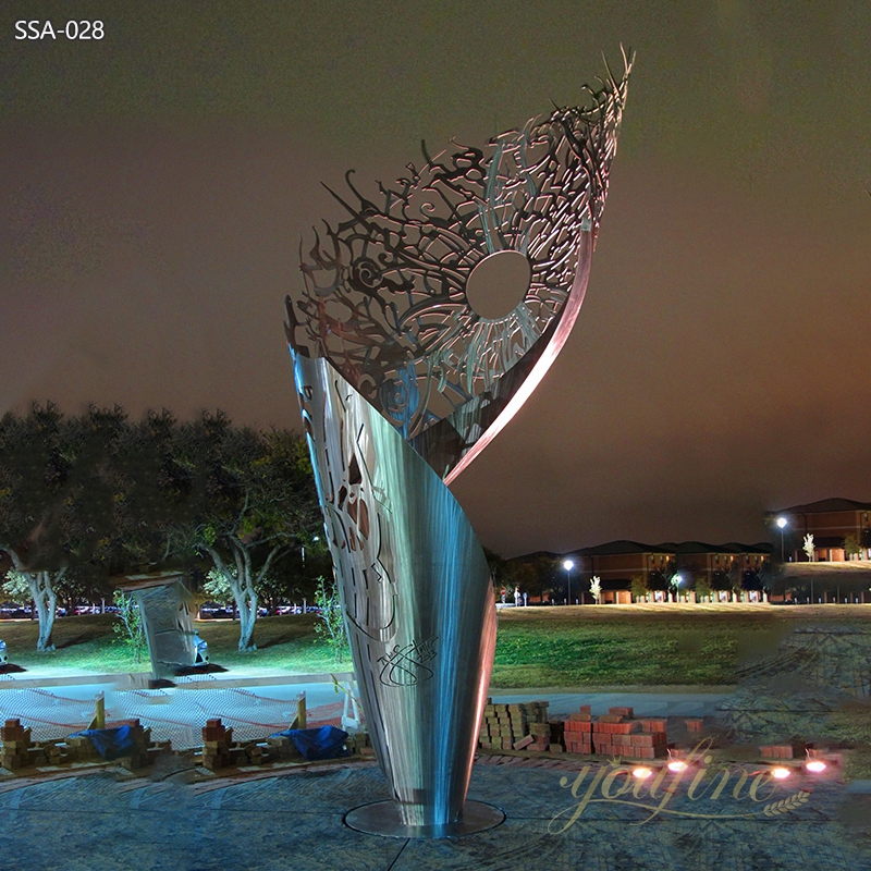 Whirlwind Abstract Stainless Steel Public Art Installation Sculpture