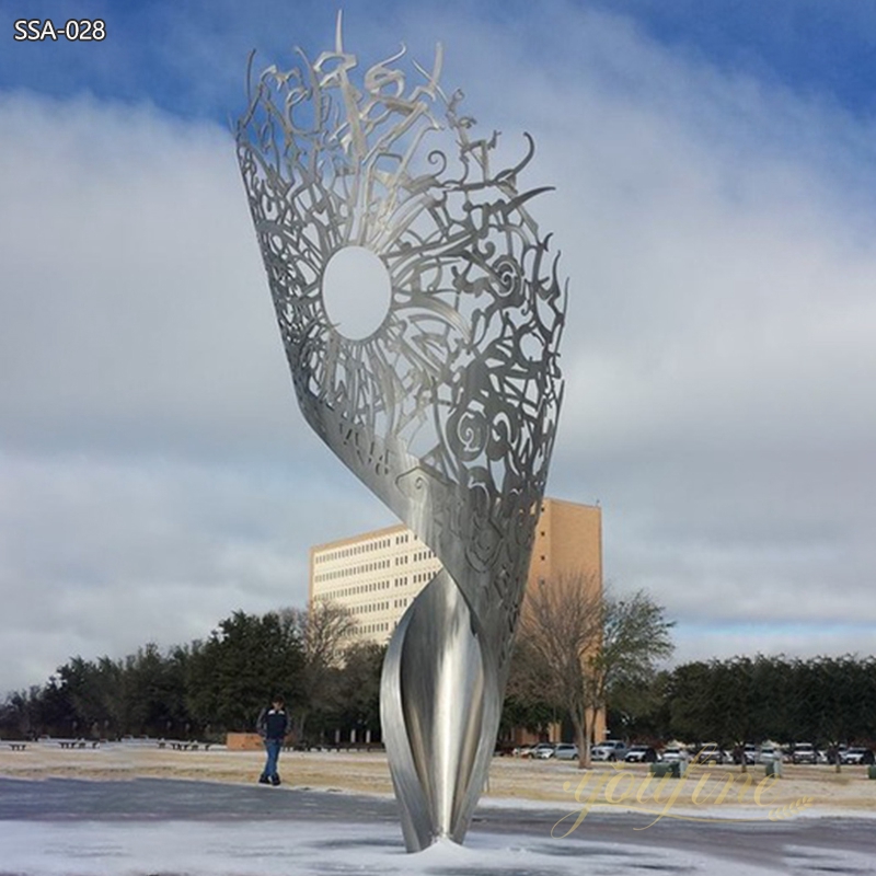 Whirlwind Abstract Stainless Steel Public Art Installation Sculpture