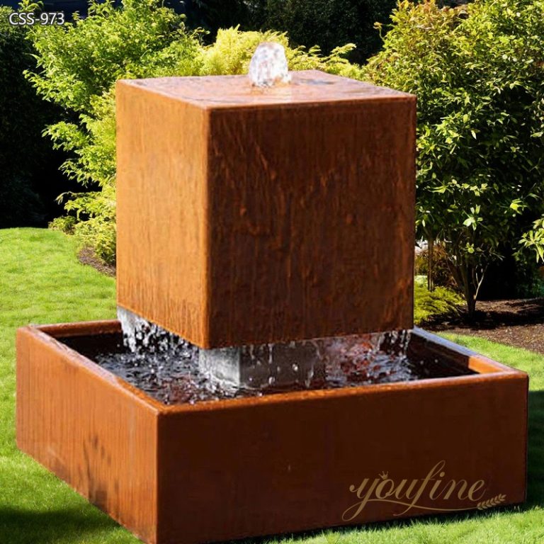 Corten Steel Abstract Half Circular Sculpture for Garden SCW-008