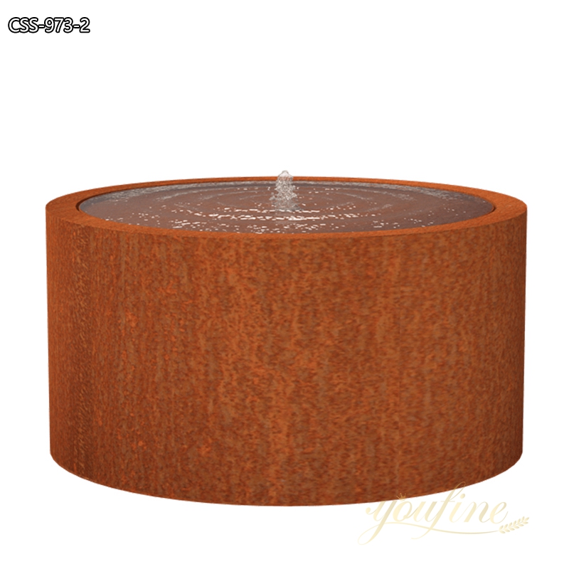 Custom Corten Steel Cube Fountain for Sale CSS-973