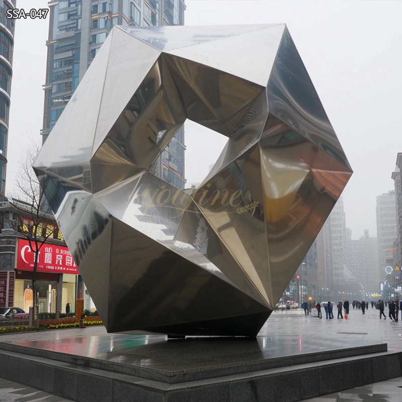 Metal Street Art Geometric Sculpture