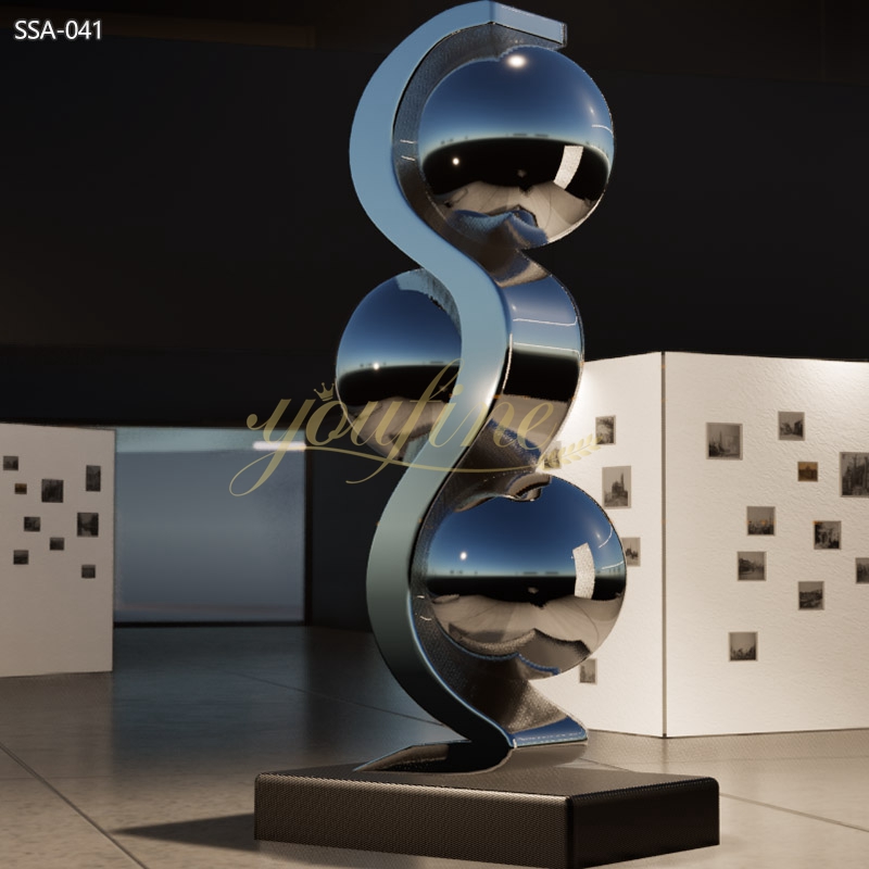 Stainless Steel Art Mirror Ball Sculpture SSA-041
