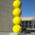 Eye-Catching Yellow Stainless Steel Ball Column Sculpture SSO-034