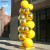 Eye-Catching Yellow Stainless Steel Ball Column Sculpture SSO-034