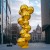 Eye-Catching Yellow Stainless Steel Ball Column Sculpture SSO-034