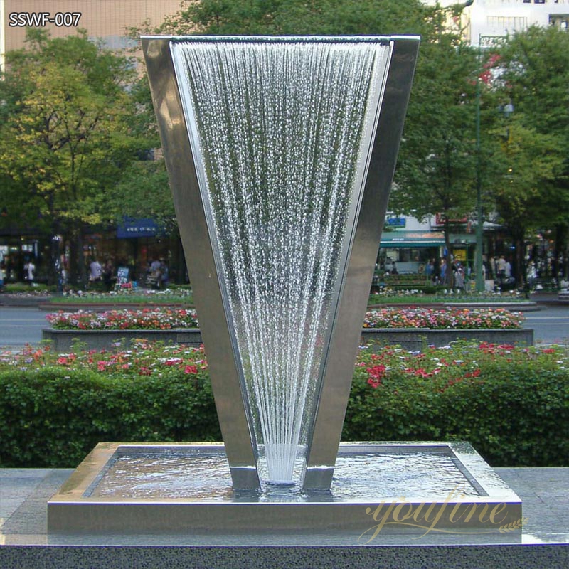 Stainless Steel Inverted Trapezoidal Fountain SSWF-007