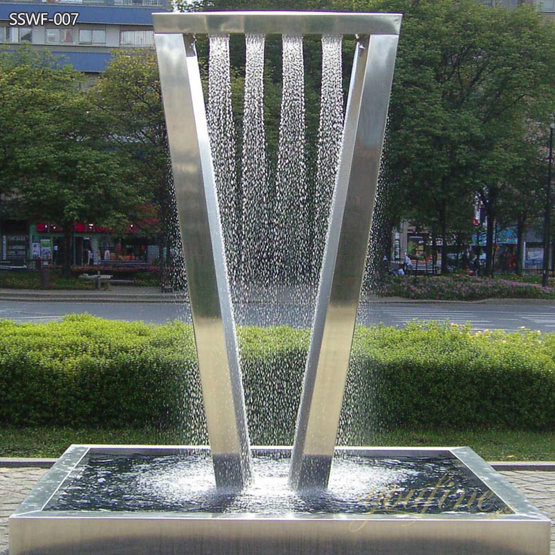 Stainless Steel Inverted Trapezoidal Fountain SSWF-007