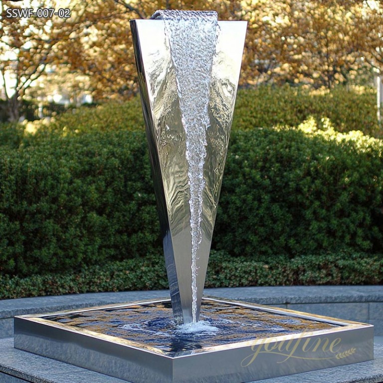 Stainless Steel Inverted Trapezoidal Fountain SSWF-007