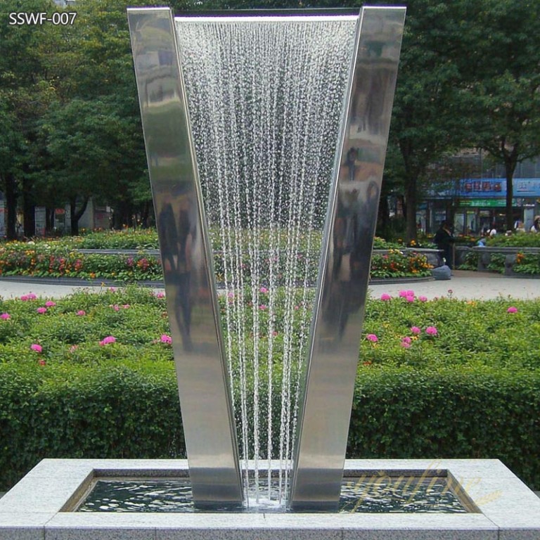 Stainless Steel Inverted Trapezoidal Fountain SSWF-007