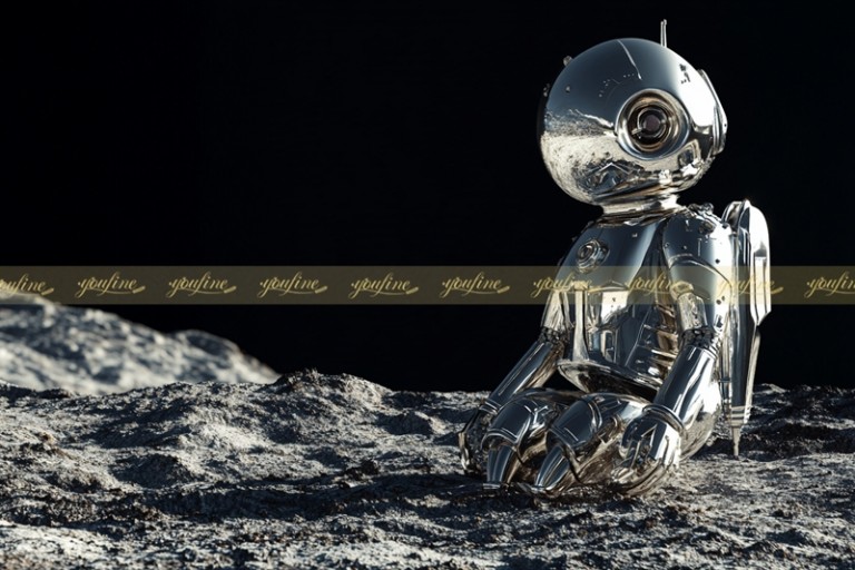 Futuristic Stainless Steel Robot Sculptures SSS-022
