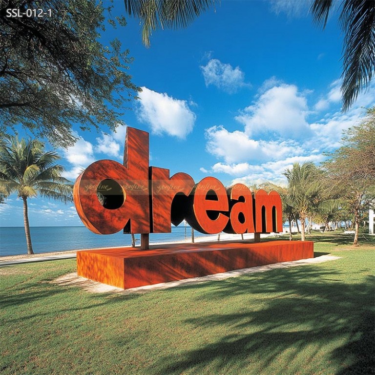 Stainless Steel Letter Peace Sculptures SSL-013