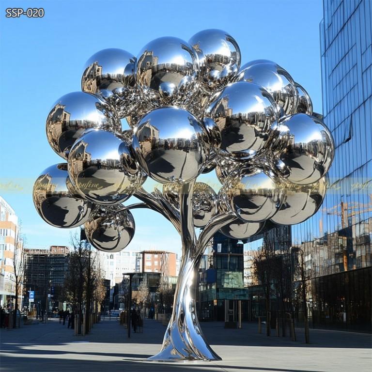 Polished Stainless Steel Balloon Tree Sculpture SSP-020
