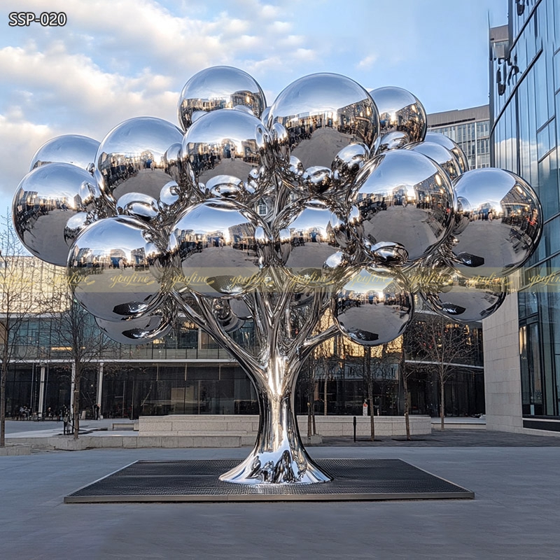 Polished Stainless Steel Balloon Tree Sculpture SSP-020