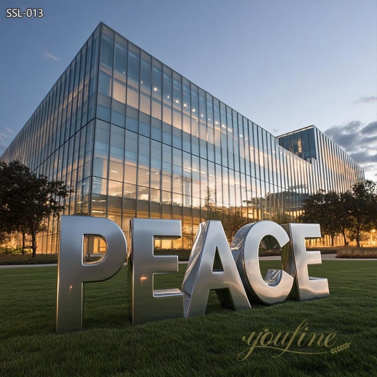 Stainless Steel Letter Peace Sculptures SSL-013