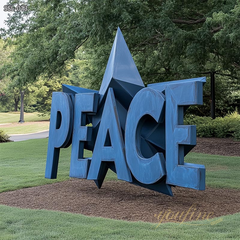 Stainless Steel Letter Peace Sculptures SSL-013