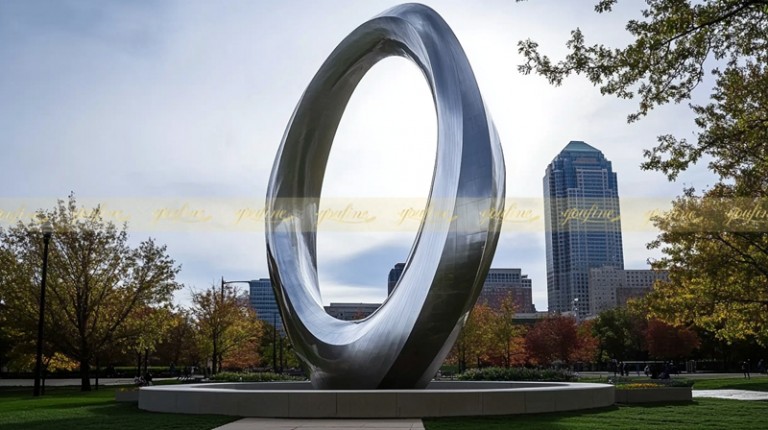 Circle Stainless Steel Landmark Sculpture GSS-031