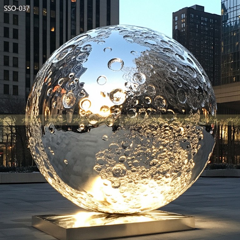 Modern Metal Moon Sculpture for City SSO-037