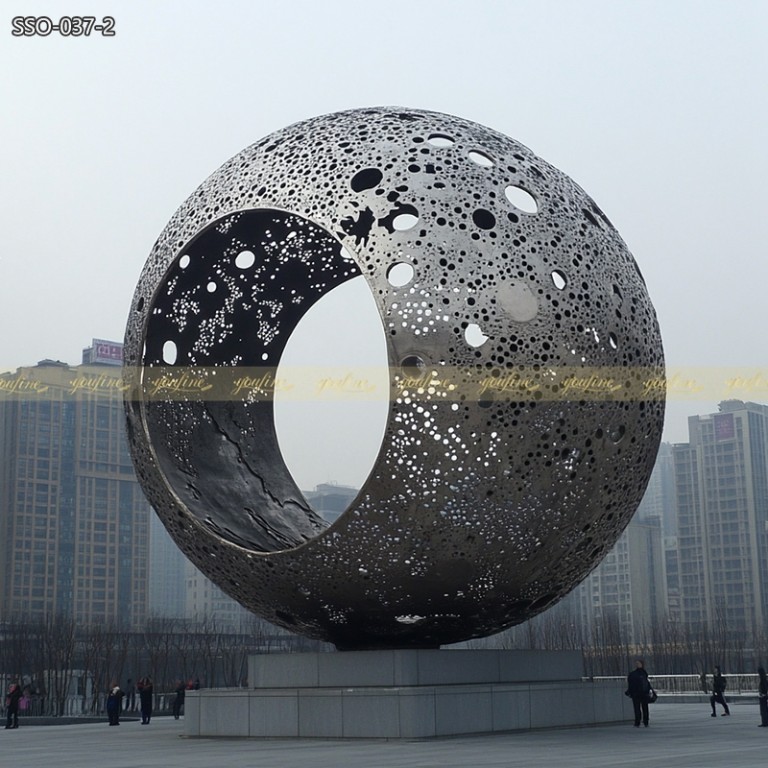 Modern Metal Moon Sculpture for City SSO-037