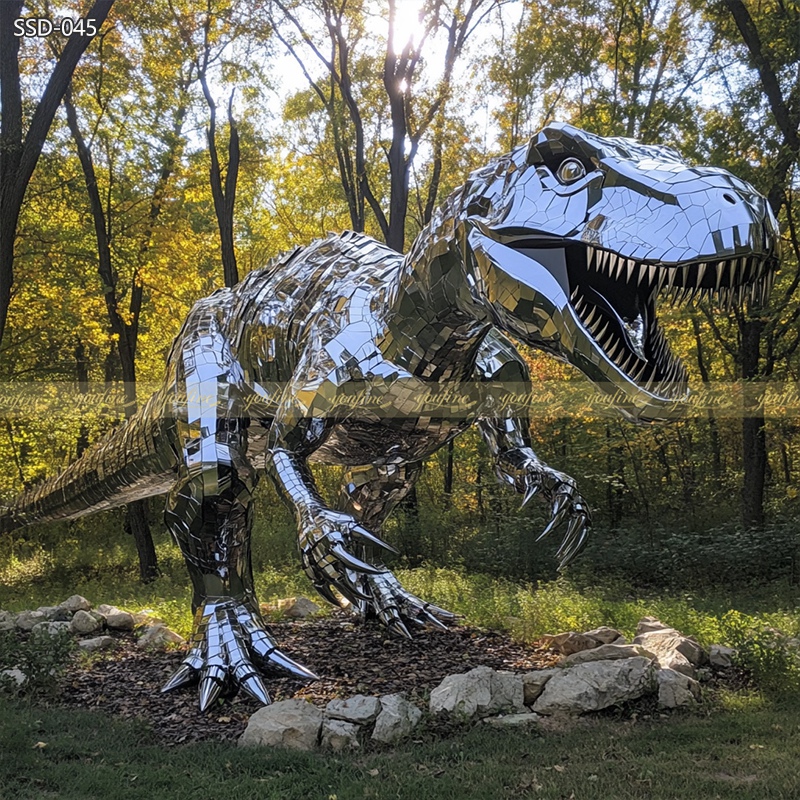 Modern Outdoor Metal Dinosaur Sculpture SSD-045