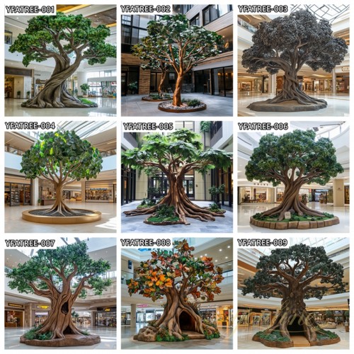 Realistic Fiberglass Artificial Tree Sculptures
