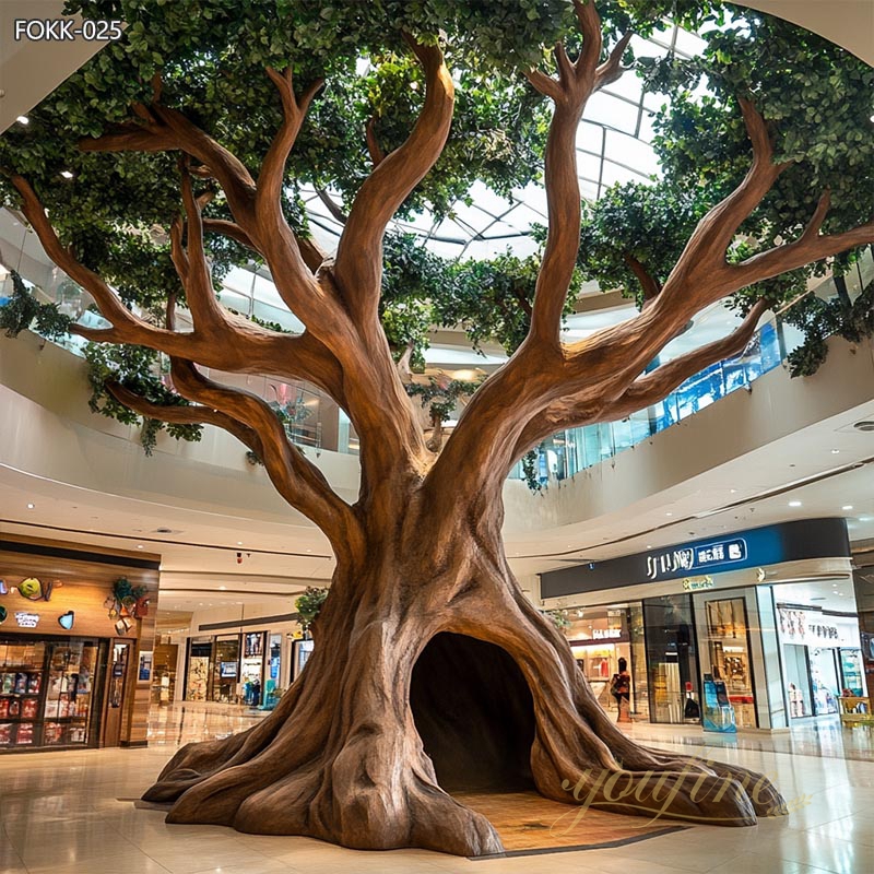 Realistic Fiberglass Artificial Tree Sculptures
