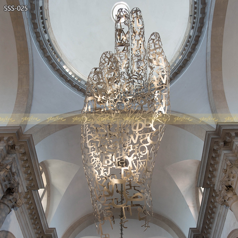 Stainless Steel Large Hand Sculpture
