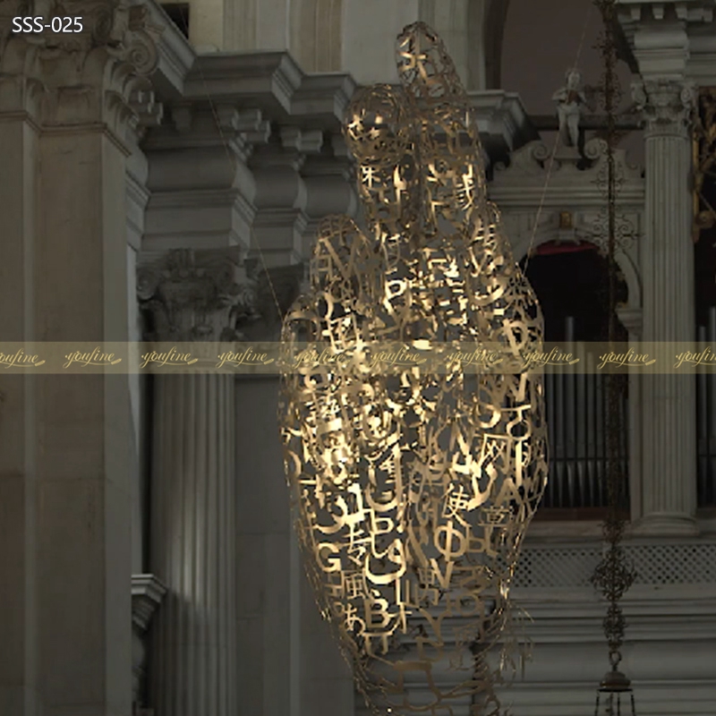 Stainless Steel Large Hand Sculpture