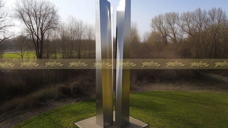 Stainless Steel Square Monument Sculpture