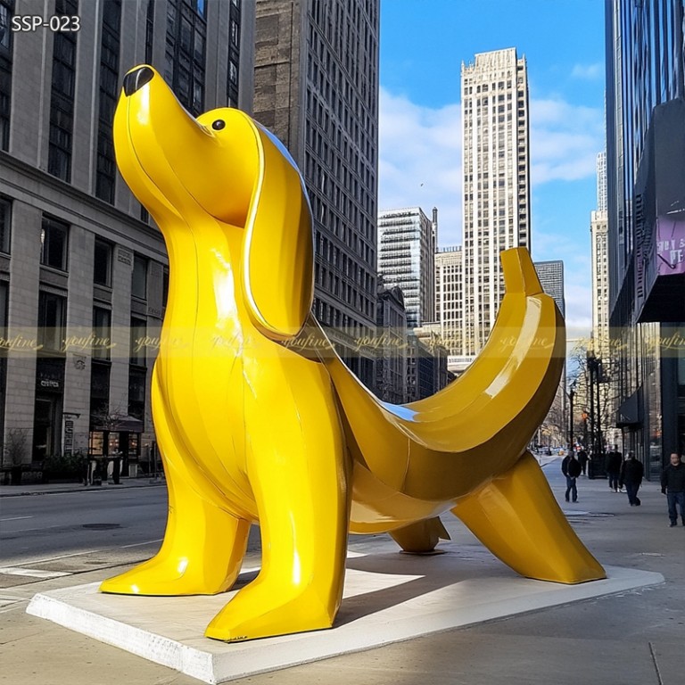 Whimsical Banana Dog Sculpture SSP-023