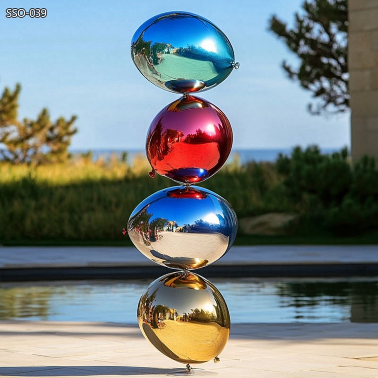 Modern Stacked Metal Balloon Sculpture SSO-039