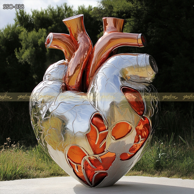 Modern Art Anatomical Realistic Heart Sculpture SSO-038
