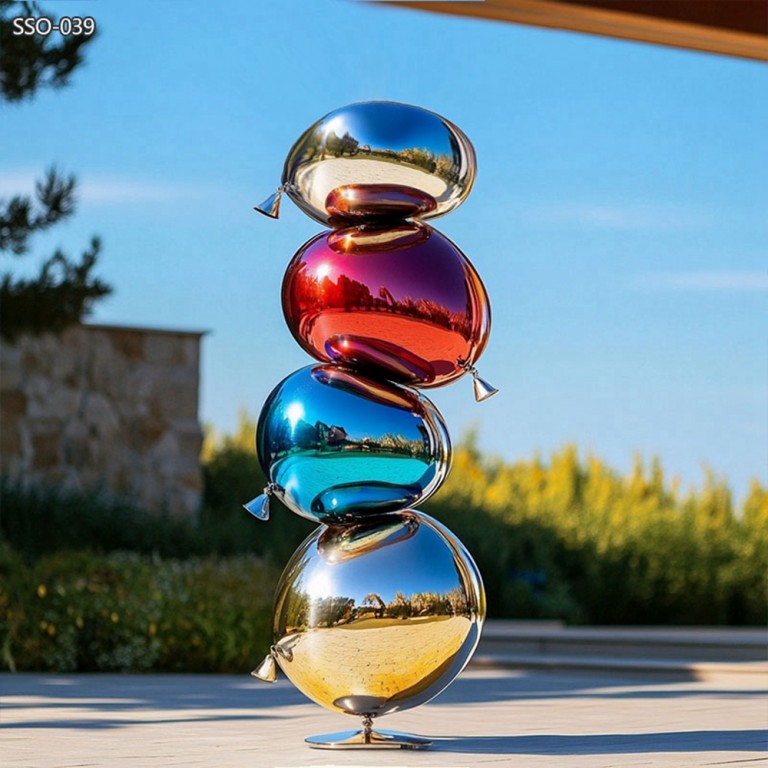 Modern Stacked Metal Balloon Sculpture SSO-039