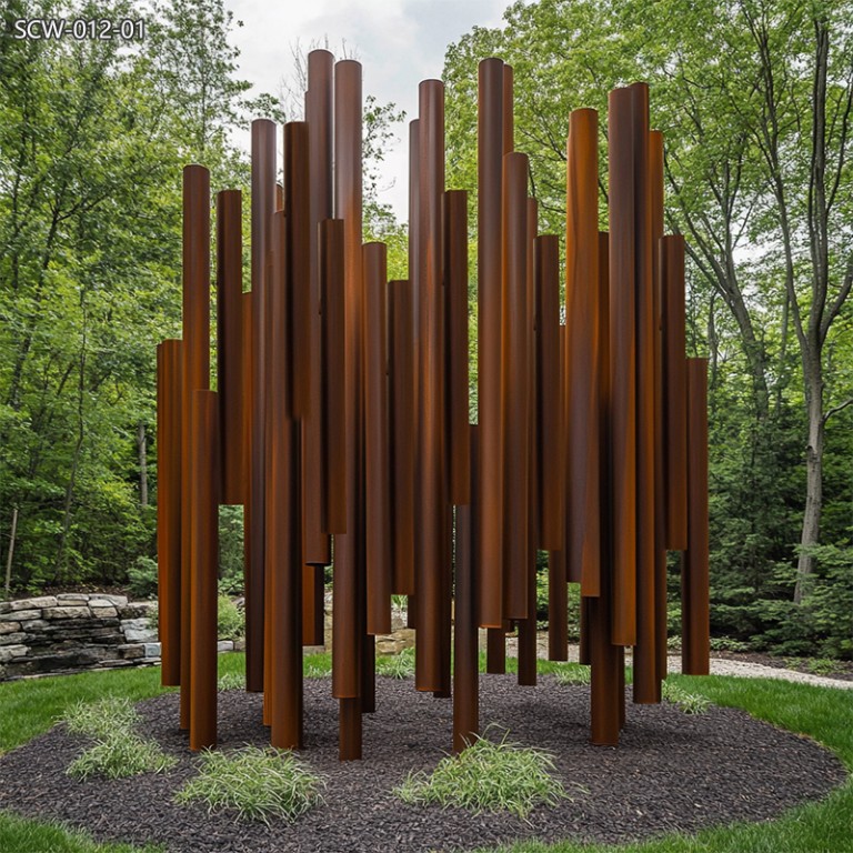 Corten Steel Rod Sculptures SCW-012