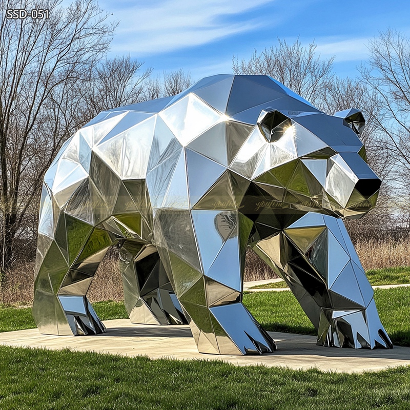 Stainless Steel Large Polar Bear Statue