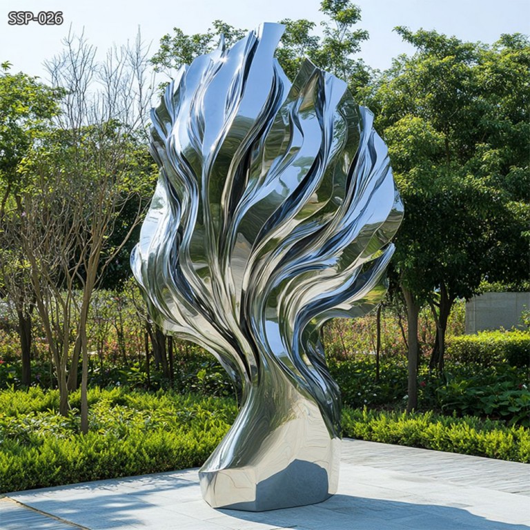 Stainless Steel Large Outdoor Cabbage Sculpture SSP-026