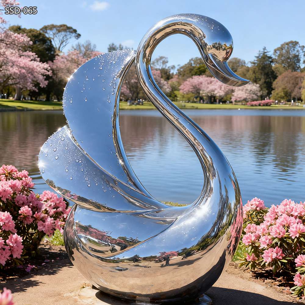 Stainless Steel Modern Swan Sculpture SSD-065