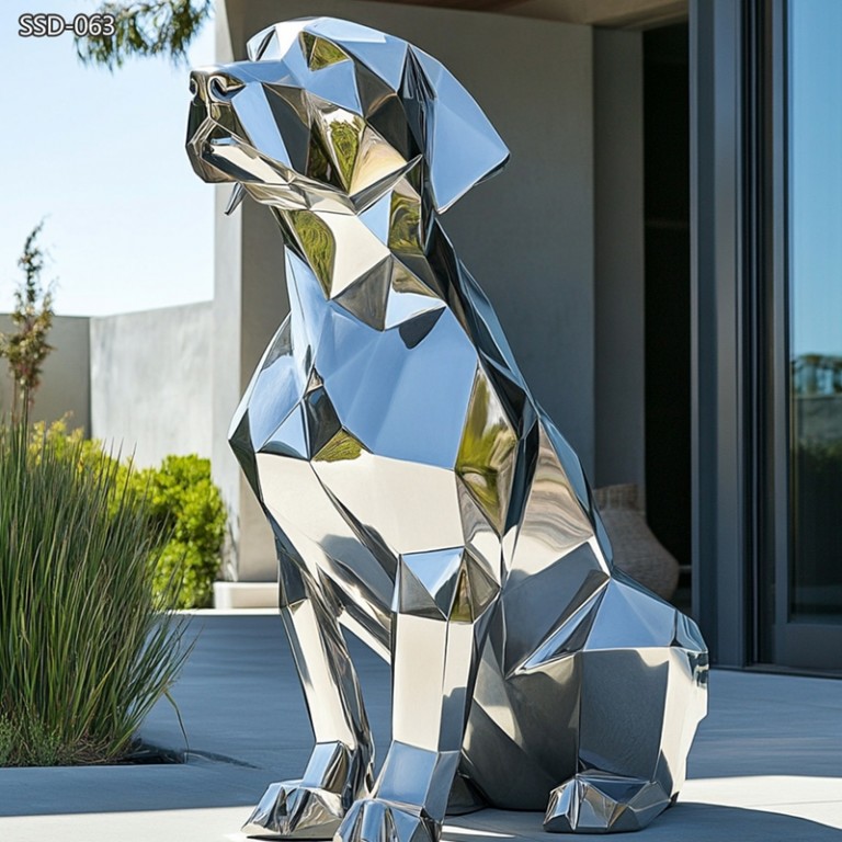Outdoor Modern Geometric Dog Sculptures SSD-063