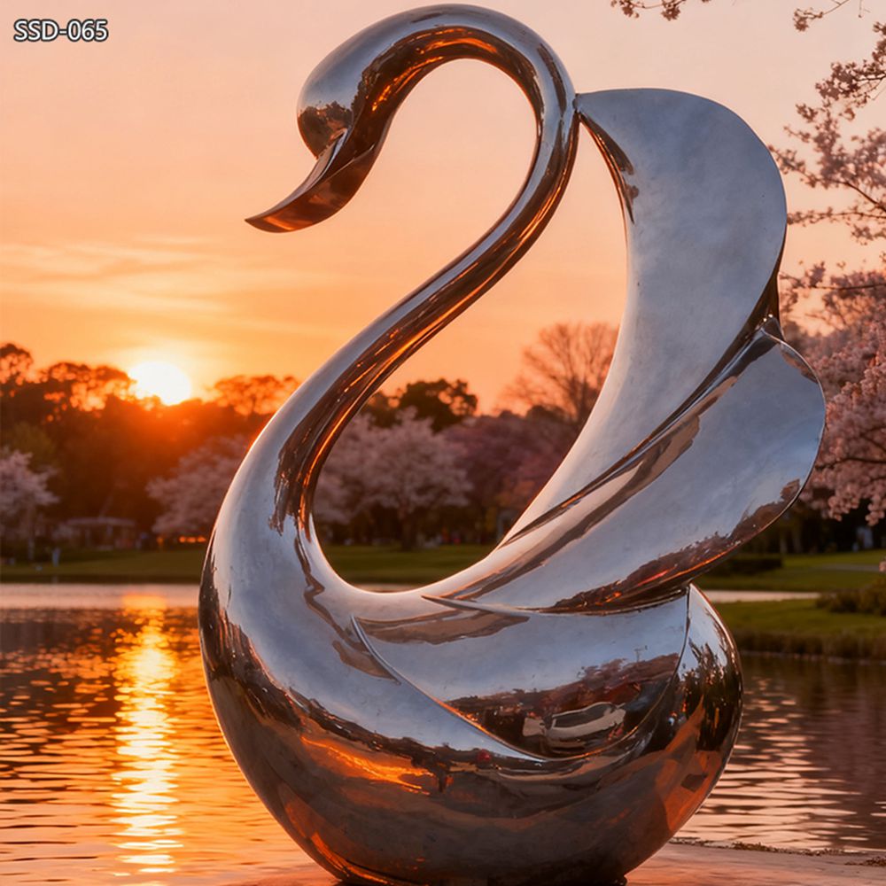 Stainless Steel Modern Swan Sculpture SSD-065