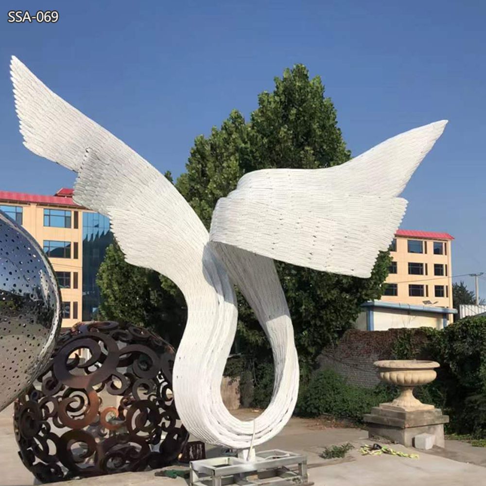 Stainless Steel Abstract Wing Sculpture SSA-069