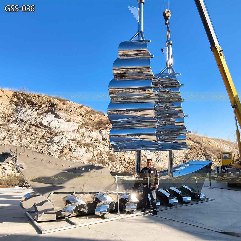 Giant Metal Boat Sculpture GSS-036