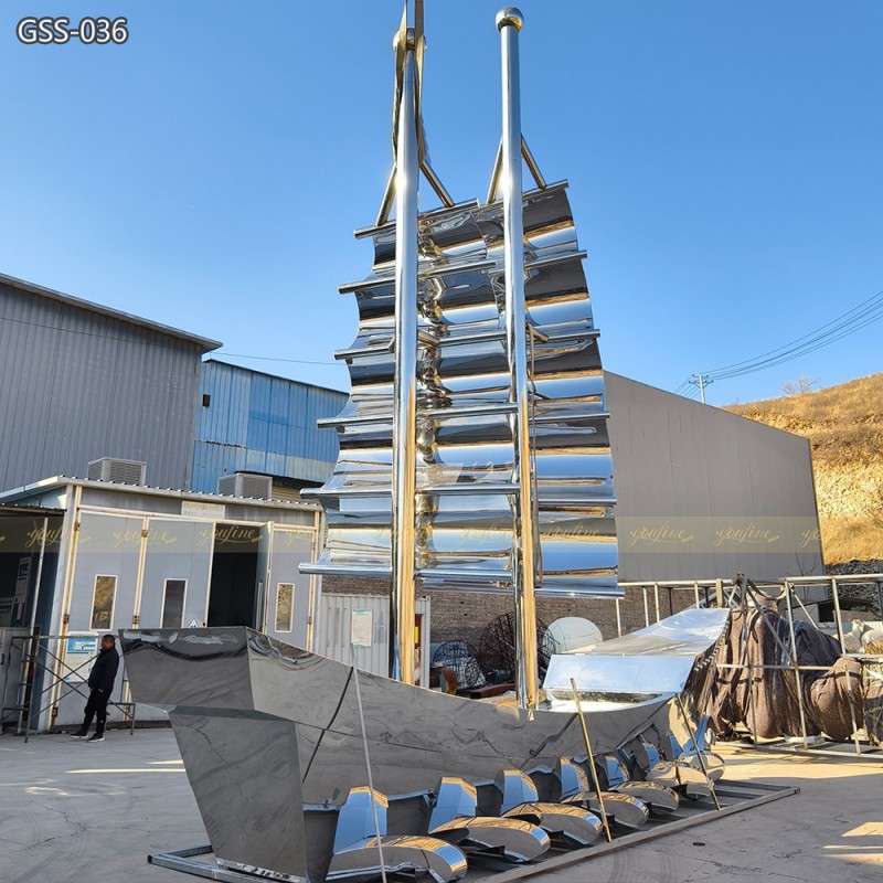Giant Metal Boat Sculpture GSS-036