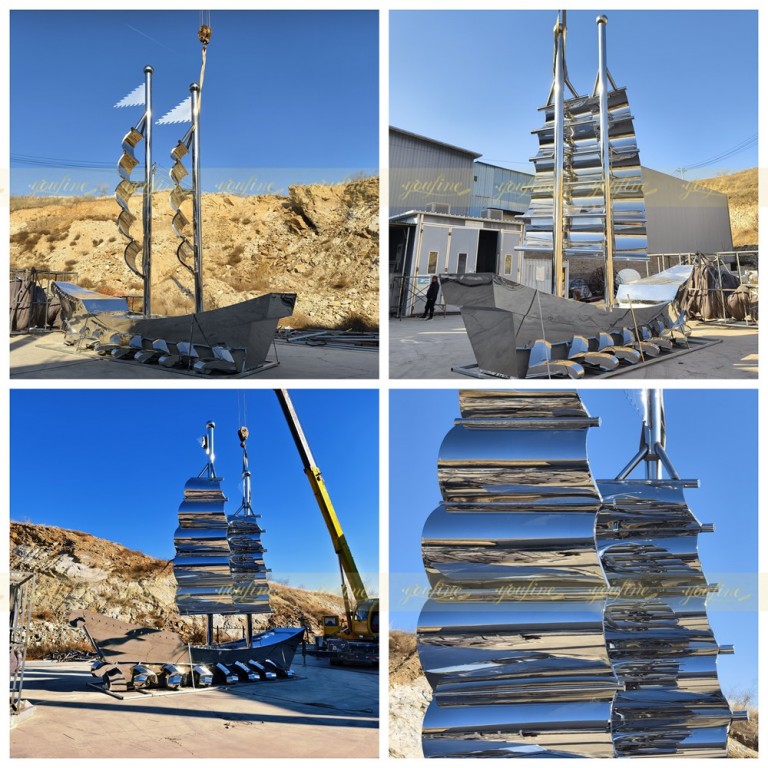 Giant Metal Boat Sculpture GSS-036