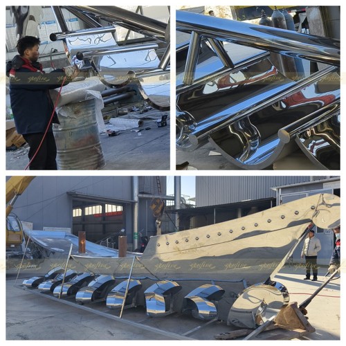 Giant Metal Boat Sculpture GSS-036