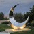 Modern Metal Crescent Moon Sculpture SSA-077