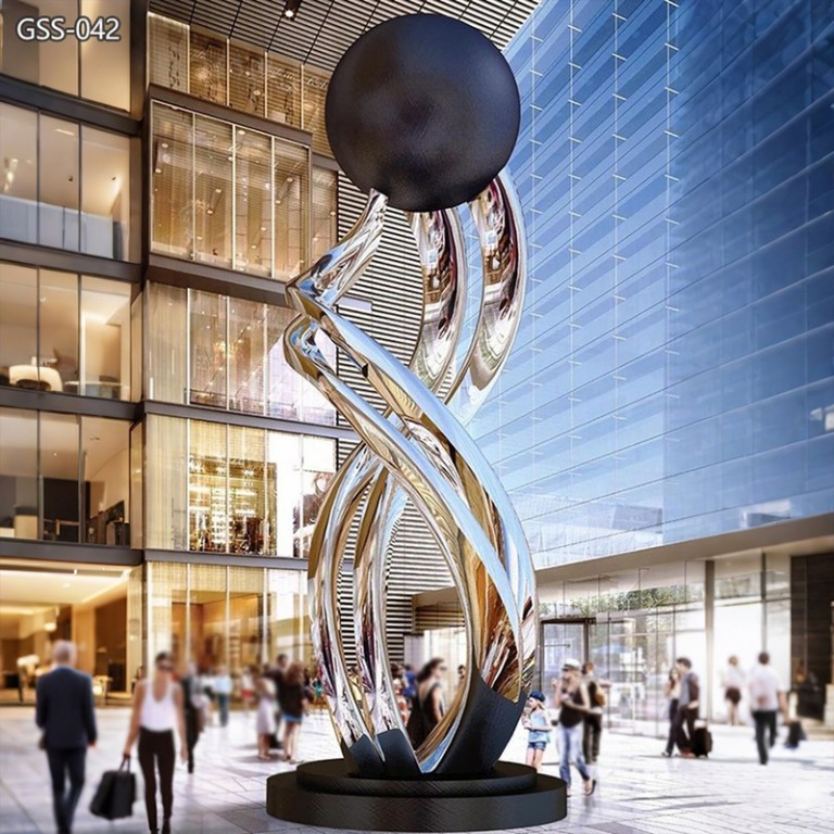 Stainless Steel Silver Bean Cloud Gate Sculpture for Outdoor